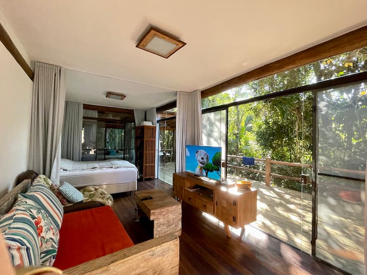 Chalé Mata Atlântica - 100m Do Mar - Churrasqueira - São Sebastião