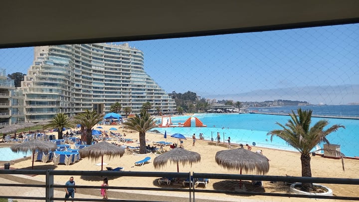 Hermoso Apartamento Junto Al Mar, Estacionamiento - Algarrobo