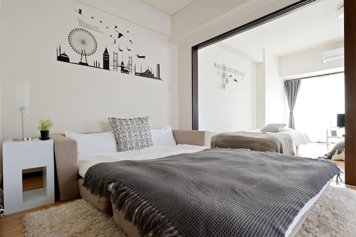 【7ppl/5f】7 Min To Nihonbashi Sta/48 Min To Kix/2dk - Osaka