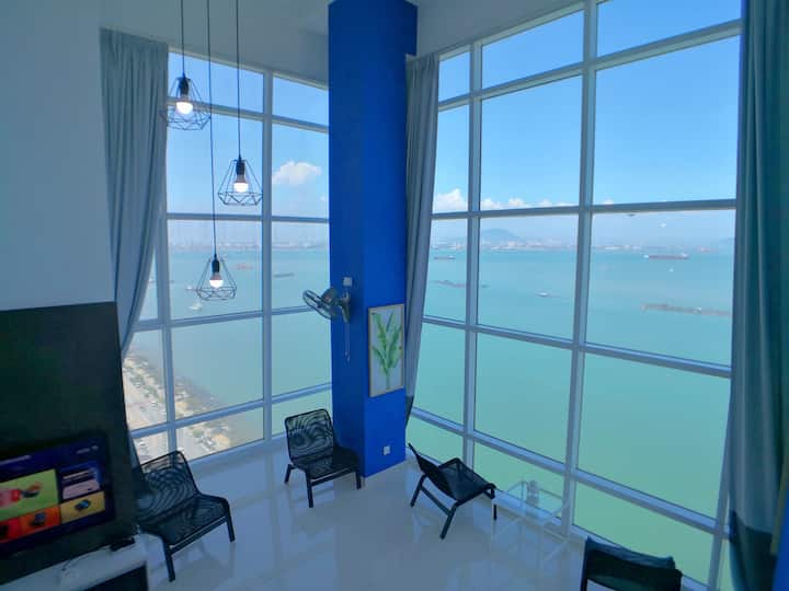 180° Sunrise Seaview Seaside Duplex 无敌日出全海景海边套房 15 - Penang