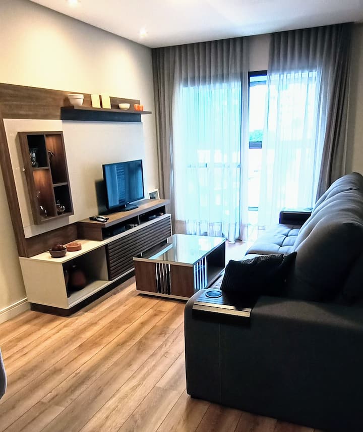 New Luxury Flat: 2 Bedrooms + Office + Parking - Curitiba