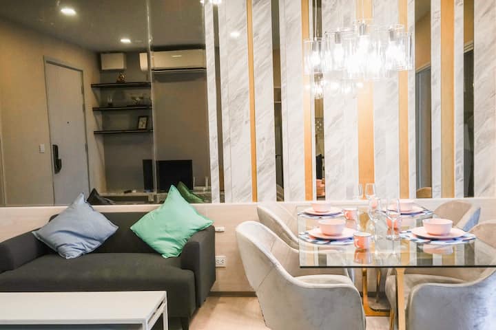 2 Bedroom Bts Line Ins Style Condo。bts线两卧网红风格公寓 - Bangkok