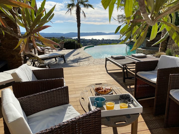 Villa De Charme Golf De St Tropez Vue Mer, Piscine - Cavalaire-sur-Mer