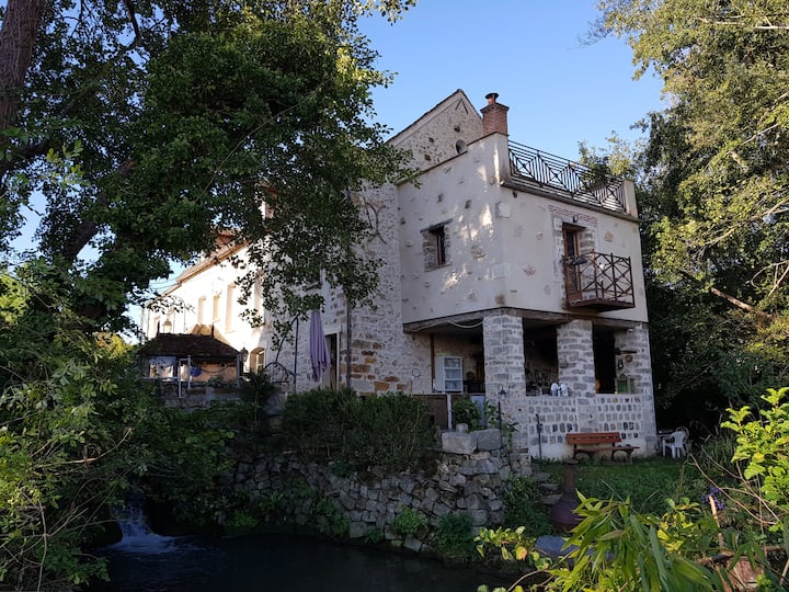 Moulin à Eau Avec Terrasse Et Vue Sur Rivière - Seine-et-Marne