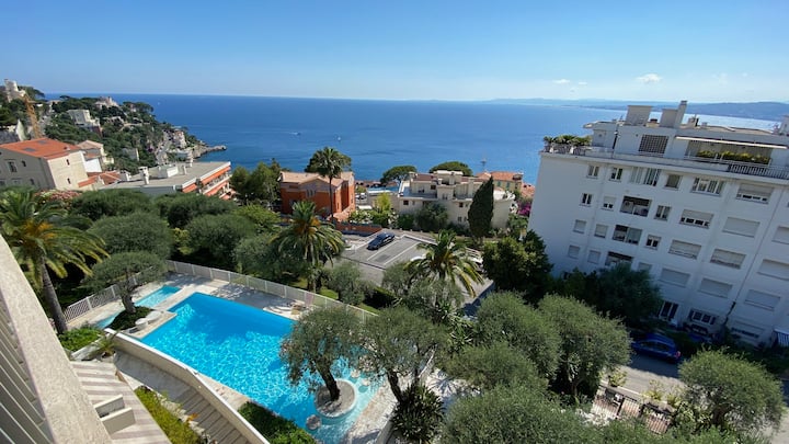 Vue Magnifique Panoramique Mont Boron Pool Parking - Villefranche-sur-Mer