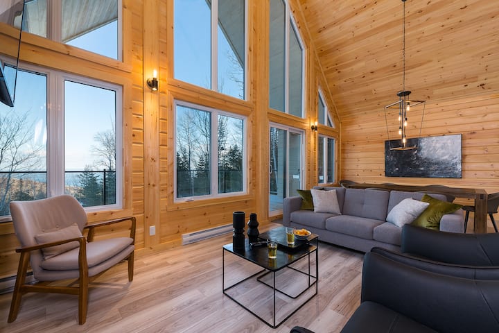 Eastman 73: Style Timberblock & Vue Sur La Rivière - Baie-Saint-Paul