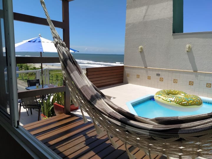 Cobertura  Frente Mar Com Piscina E Uma Bela Vista - Paranaguá