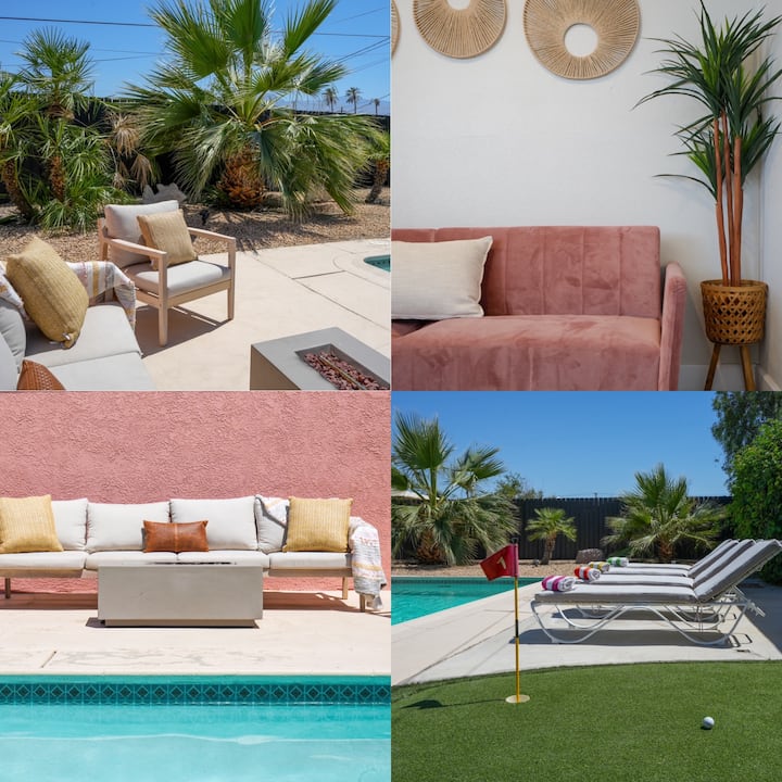 Desert Oasis- Heated Saltwater Pool & Cozy Firepit - Indio, CA