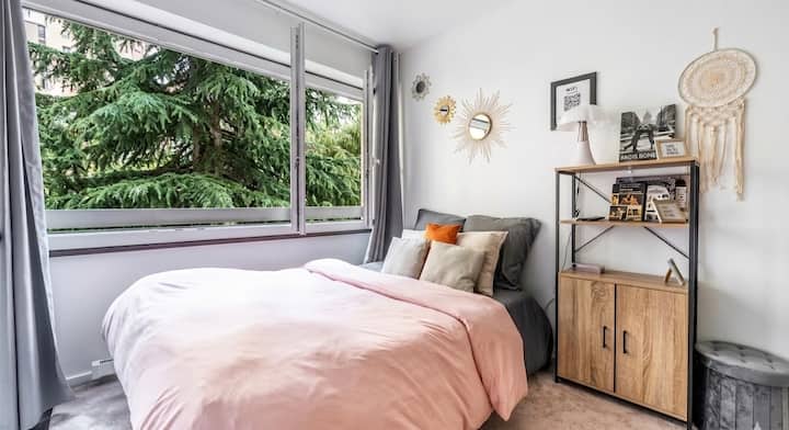 Studio Zen Jardin Paris19 Idéal Pro/expat 30 Nuits - Île-de-France