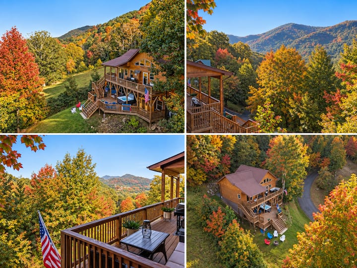 Mountain Views | Games, Hot Tub/sauna & Fire - Maggie Valley, NC
