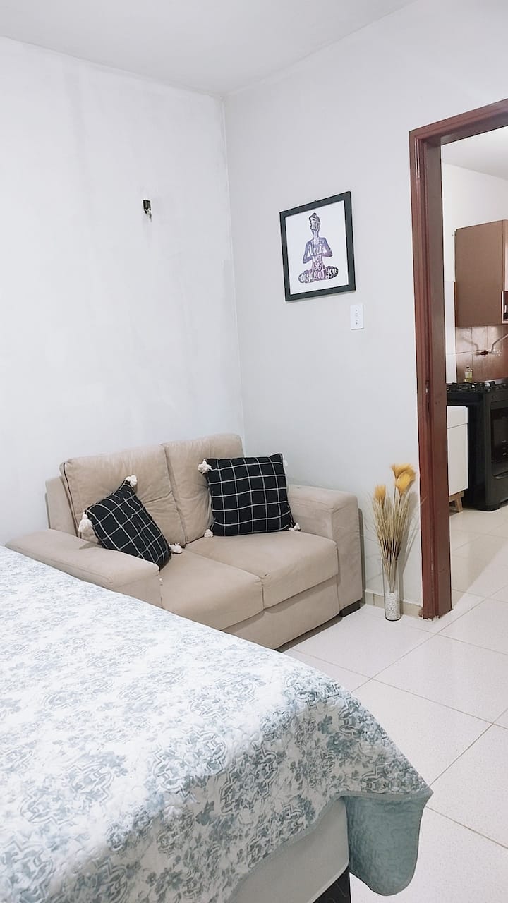 Ap Estilo Kitnet C/cama Queen A 5min Do Parque Cid - 벨렝