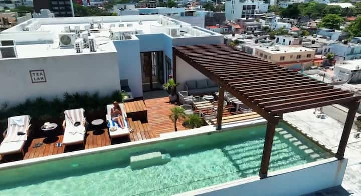 Tzalam Heart Of Playa /Pool/exercise Equip./bbq - Playa del Carmen