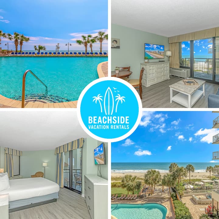 Pet Friendly Ocean Views | 2 Balconies + Pools - Myrtle Beach, SC