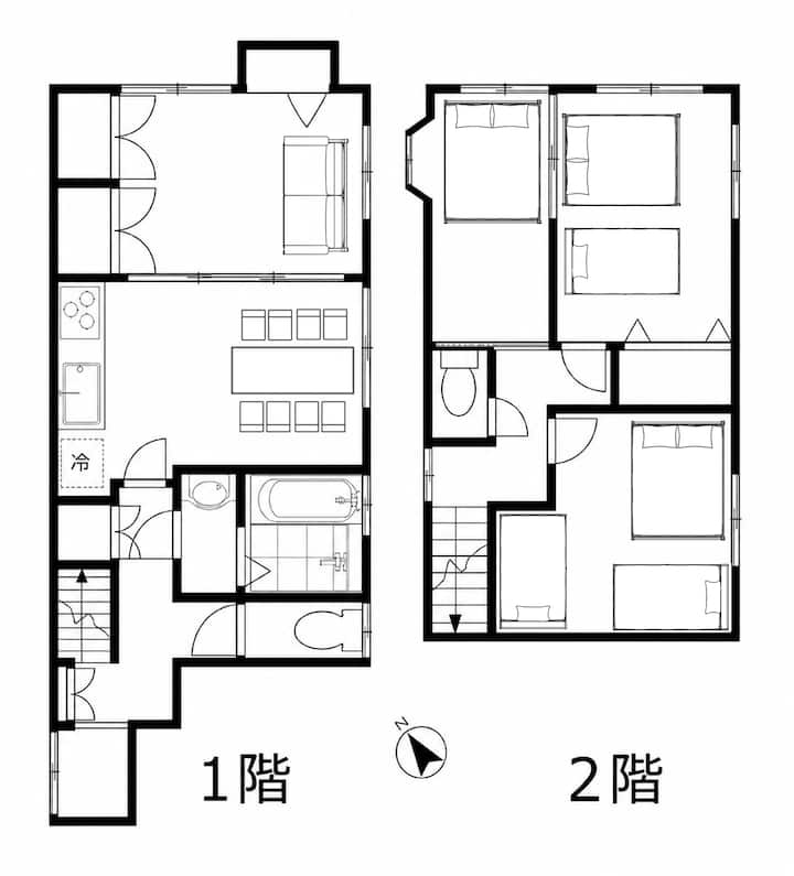 Near Station/4ldk/free Wi-fi/up To 10 People Ok - Aéroport de Tokyo-Haneda (HND)