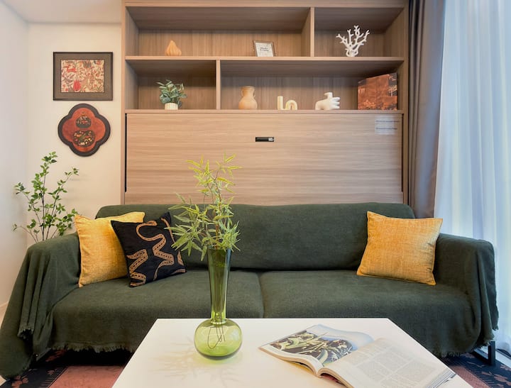 【限时特惠】1室1卫浴&免费网飞泳池健身房&免费接送机曼谷市中心bts Phrom Phong可煮食 - Bangkok