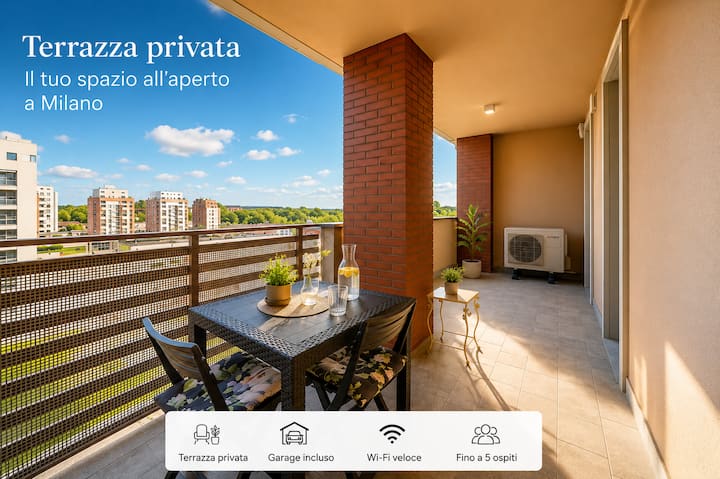 Terrazza E Garage Zona Niguarda Business, Famiglie - Monza