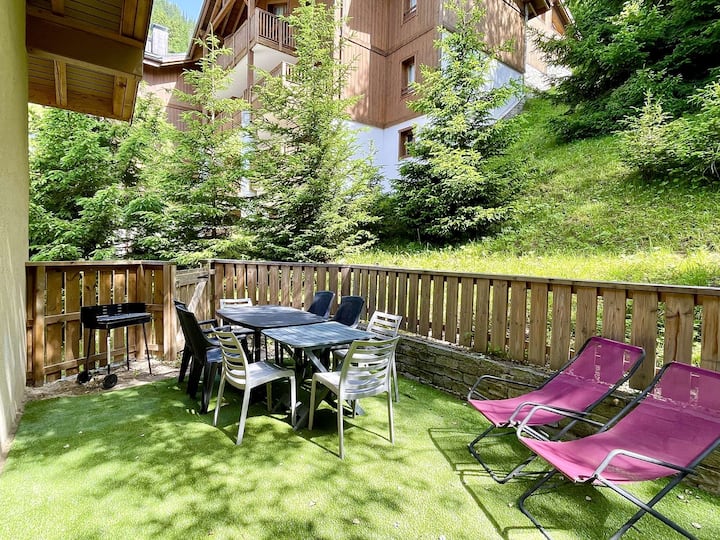 N°35 : 10 People Flat, Balcon Sud, Piscine, Sauna - Champagny-en-Vanoise