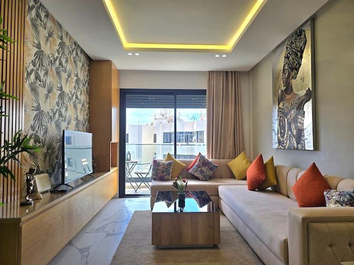 Chic 1 Br Central Avec Terrasse Wifi Et Parking - Casablanca