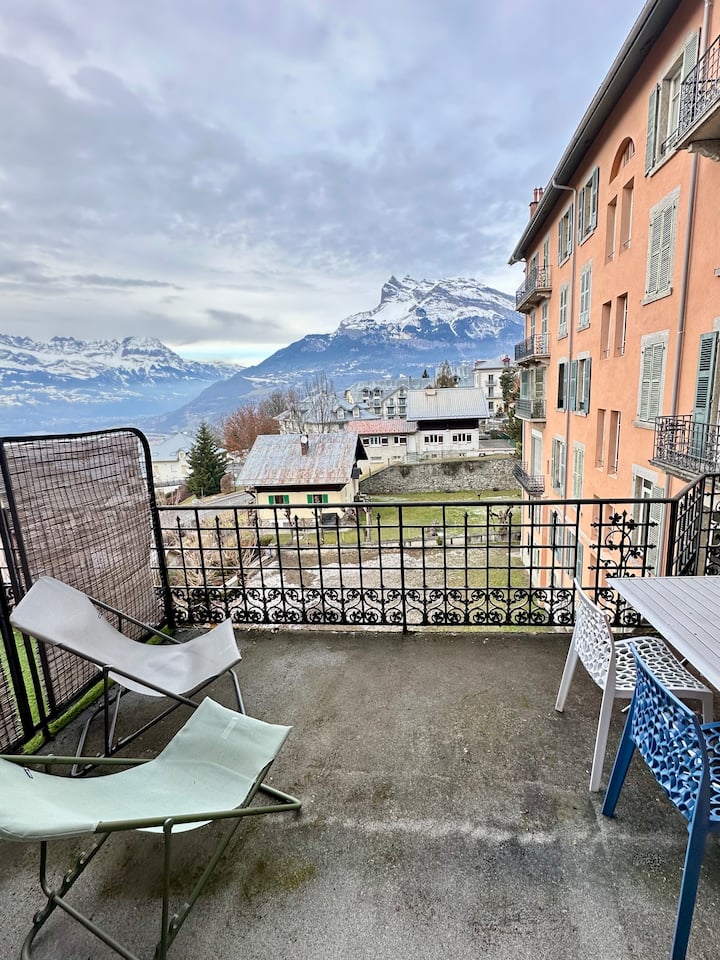 Beau T2 Centre-village, Terrasse, Ski, Thermes - Saint-Gervais-les-Bains