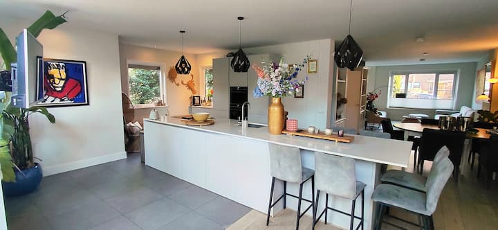 Spacious Home With Garden & Ac Near Beach - 레이덴