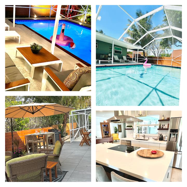 Modern 3br Home W/ Pool, Plush Yard & Steam Shower - Deerfield Beach, FL