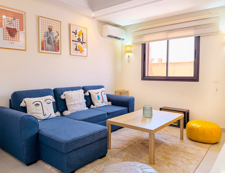 Majorelle Chic - 2br - Terrace - Free Parking - Marrakesh
