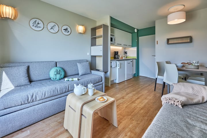Pierre&vacances-appart 5 Pers-1 Chb-balcon-rénové - Saint-Aubin-sur-Mer