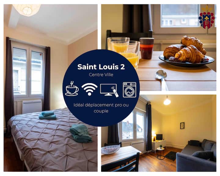Saint Louis 2 - Appart En Centre Ville Avec Fibre - Gien