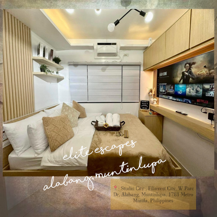 Cozy Studio Unit:elite Escapes With Pay Parking - Muntinlupa