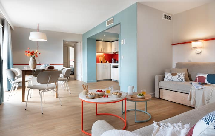 Pierre&vacances-appart 6 Pers-2 Ch-balcon-rénové - Biarritz