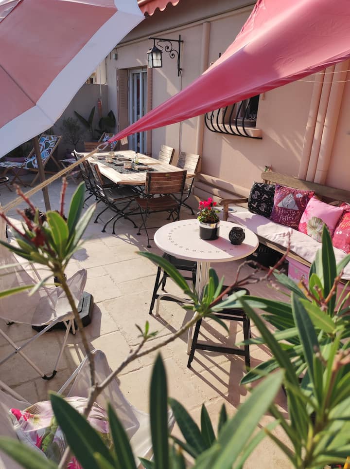 Appart Charme, Terrasse Vue Mer. - Grasse