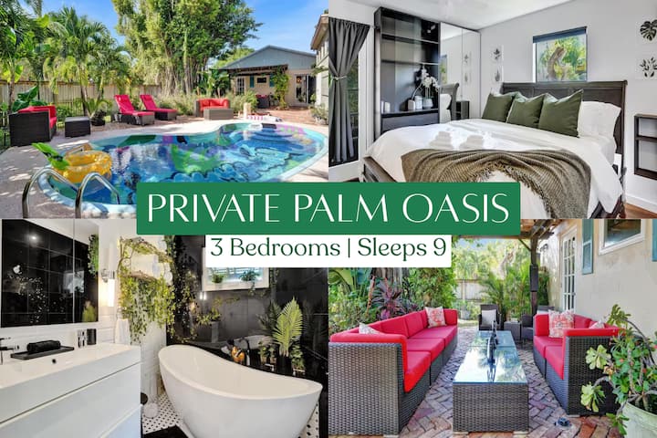 Tropical 3br Retreat W/pool Near Beach&downtown - West Palm Beach, FL