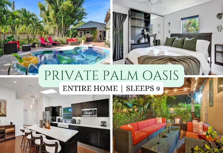 Tropical 3br Retreat W/pool Near Beach&downtown - SunFest, West Palm Beach