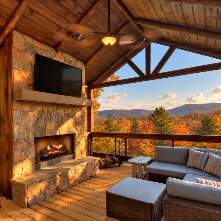 Chalet Blue Ridge | Panoramic Views + Hot Tub - Blue Ridge, GA