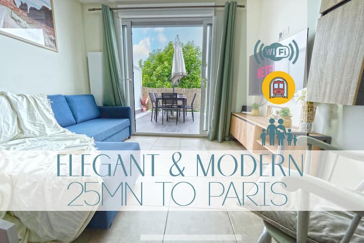 25mn De Paris Centre - Parking & Quartier Calme - Deuil-la-Barre