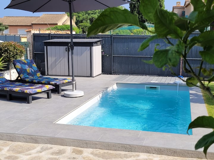 Rez-de-jardin Appartement Cosy Avec Piscine & Wifi - La Londe-les-Maures