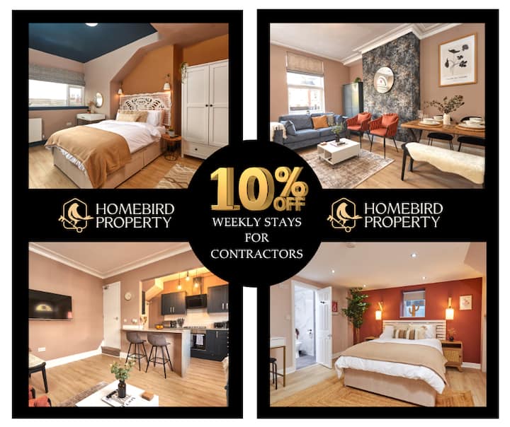 20% Off Monthly Stay | 3 * Ensuite Br | 8 Guests - Leeds