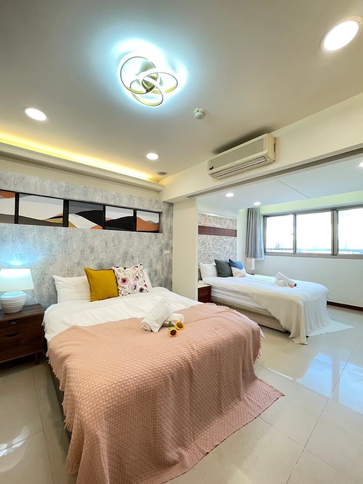 Ximending𓇬ve48崎𓇬taipei 101𓇬泡澡浴缸𓇬住2-4人mrt西門站𓇬五星飯店床墊 - Taipei