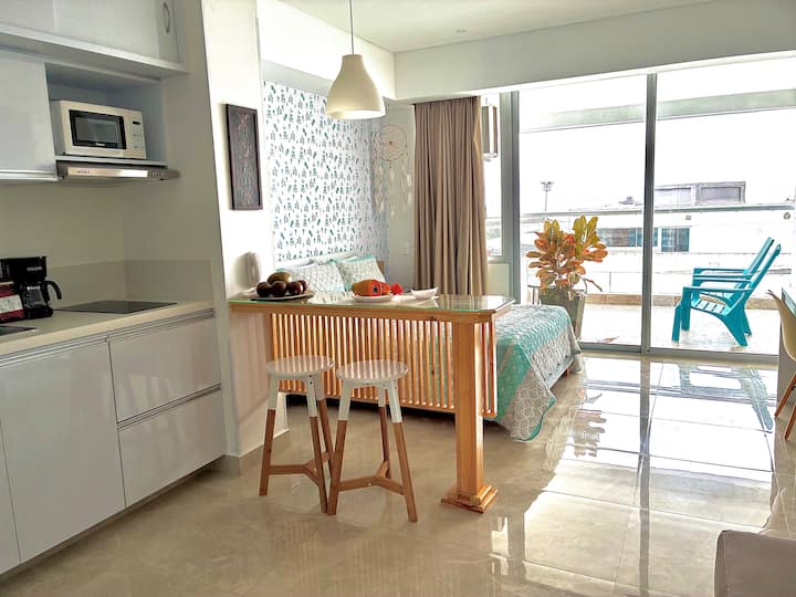 Apto A 5’ Max De La Playa Y Aeropuerto Caminando - Cartagena