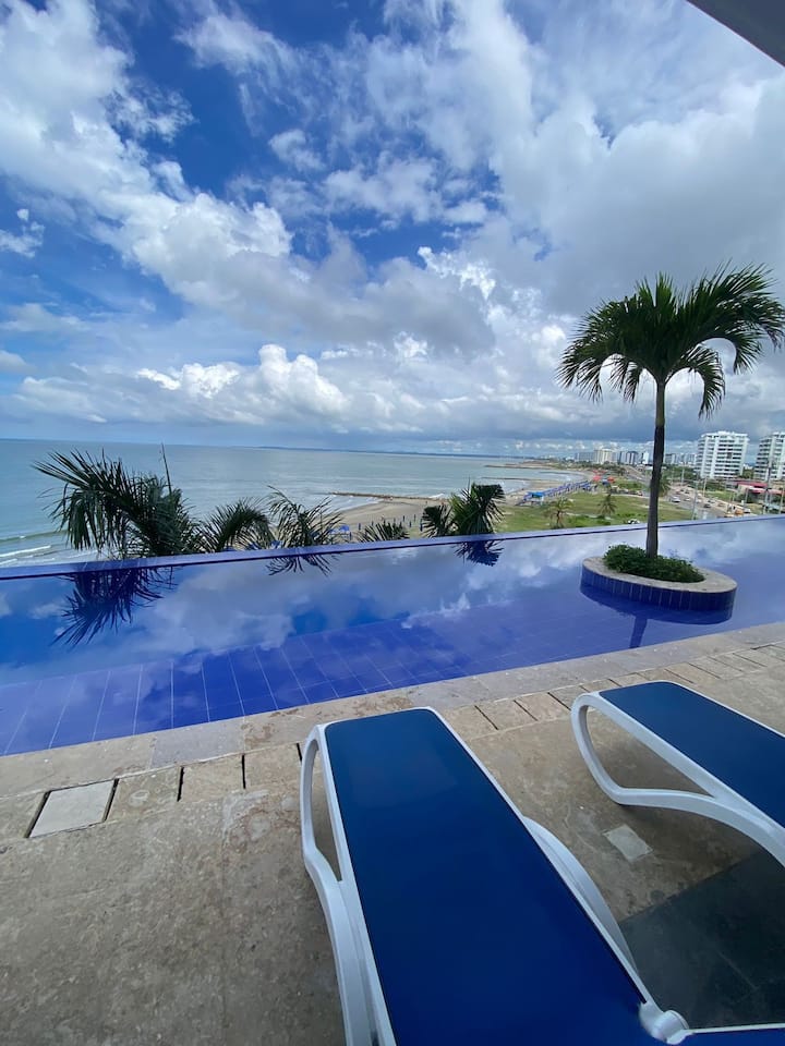 Apto Con Espectacular Vista Frente Al Mar Piso 28 - Cartagena