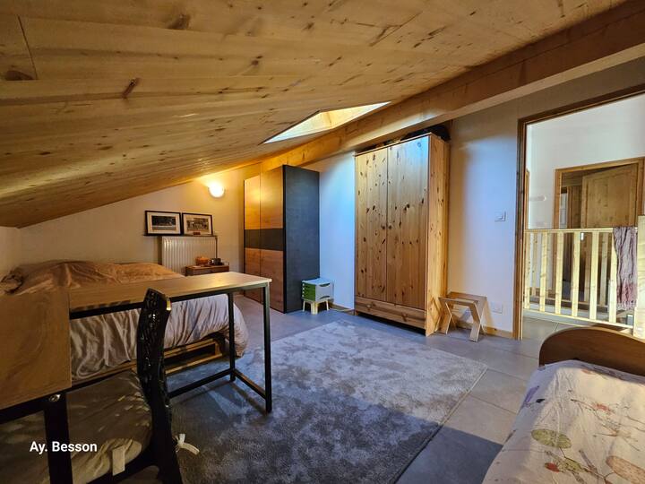 Chambre Privée - Appartement Luxe 4 Pers. 3 Lits - Briançon