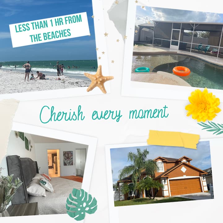Private Pool, Lanai, Wi-fi, Work Space & Grill - Riverview, FL