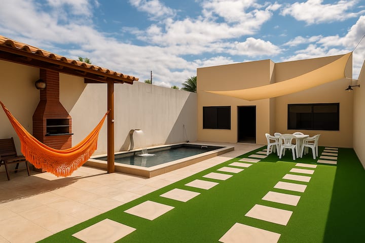Casa Climatizada Com Piscina E Churrasqueira - Bahia