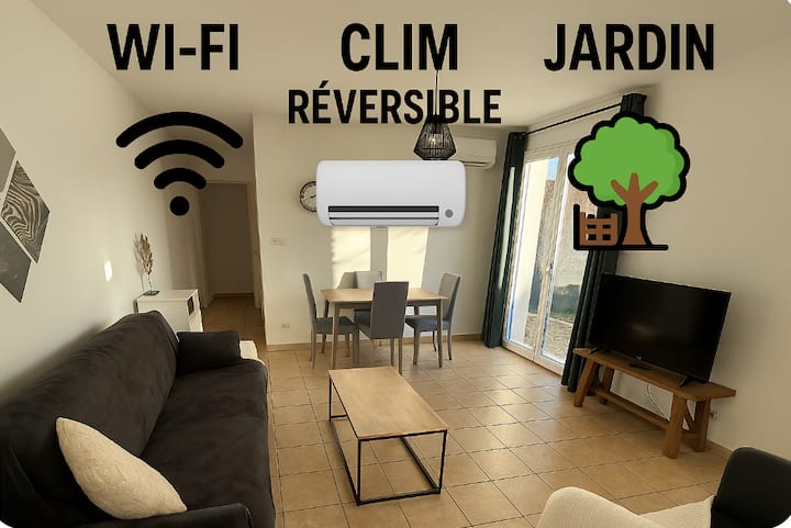 Maison Climatisée Avec Jardin - Narbona