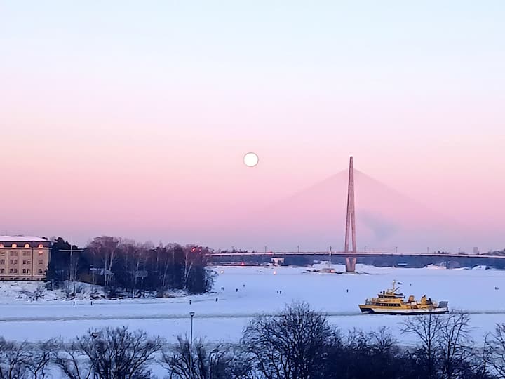 Design Sea View Penthouse | Sauna, Terrace & 3 Br - Helsinki