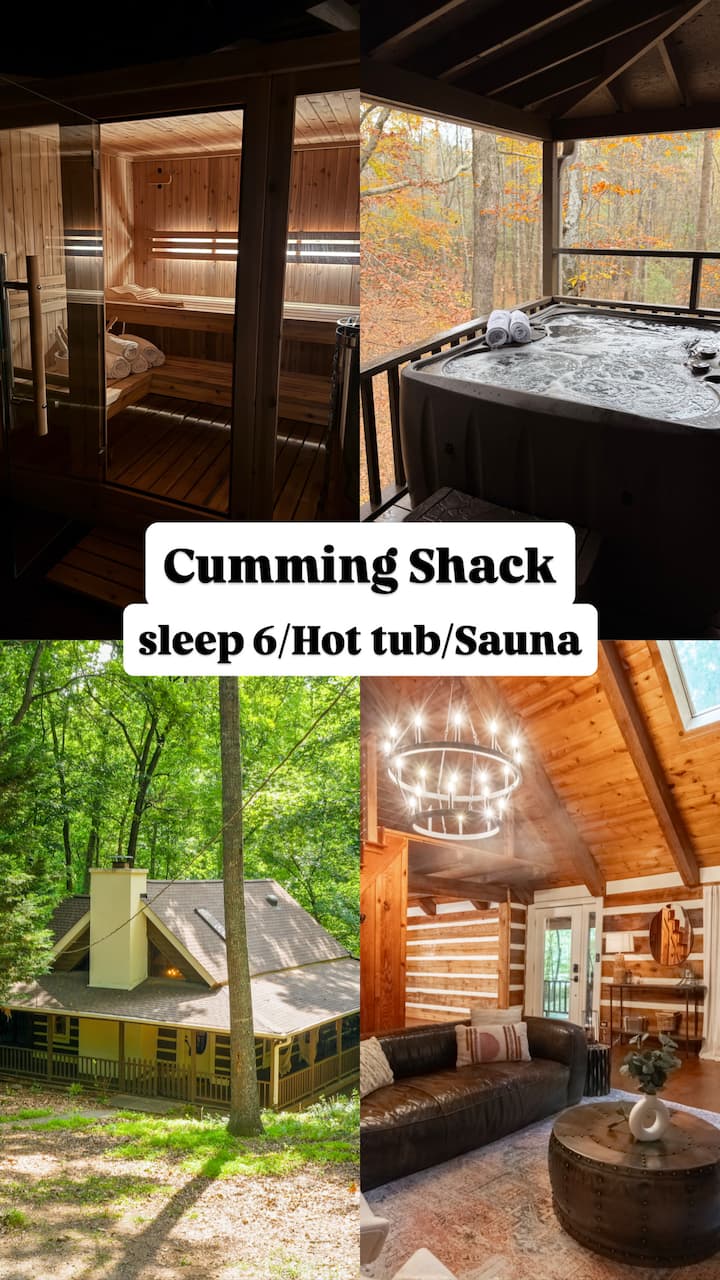 Sauna/hottub/rustic 2bd/2ba/peaceful/cozy - Cumming, GA