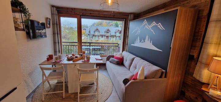 Beau Studio Cosy Neuf Mont Blanc, Central,parking - Saint-Gervais-les-Bains