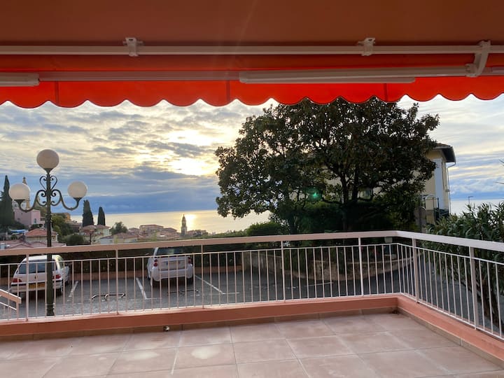Appt 2 P Park Privé Vue Mer Fête Du Citron - 10% - Menton