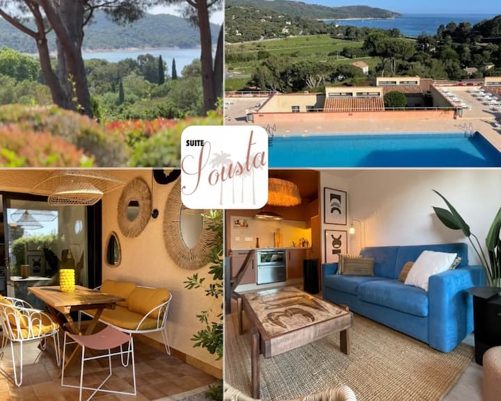 Gigaro Apt 4 Pers Vue Mer Plage A Pieds Piscine - La Croix-Valmer