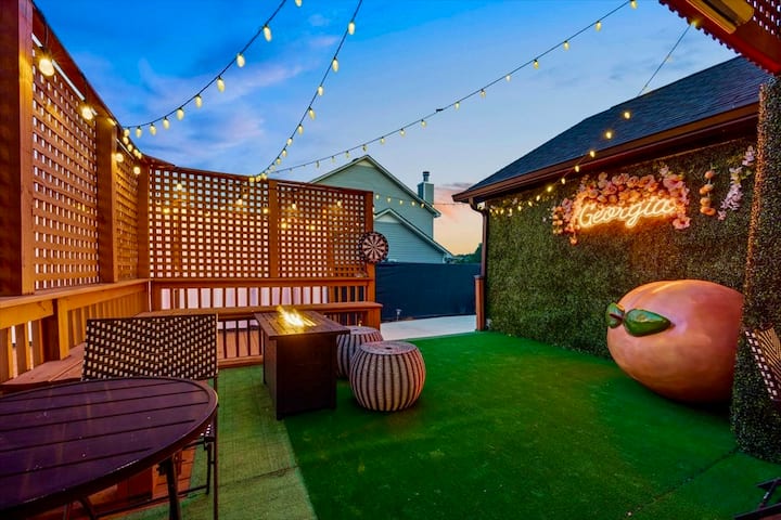 “The Georgia Peach House” W/ent. Deck Near Airport - Riverdale, GA